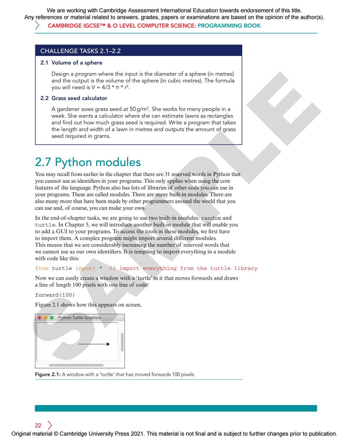 Cambridge IGCSE & O Level Computer Science Programming Book for Python Sample by Cambridge ...