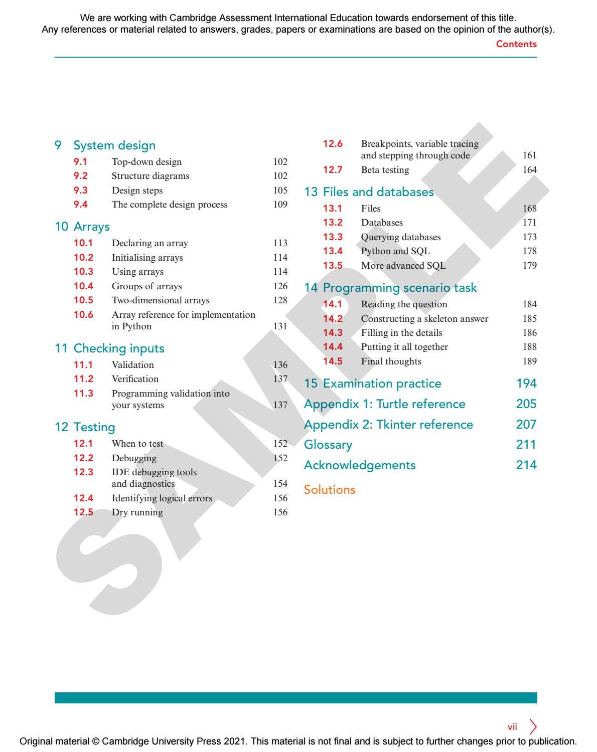 Cambridge Igcse And O Level Computer Science Programming Book For Python Sample By Cambridge