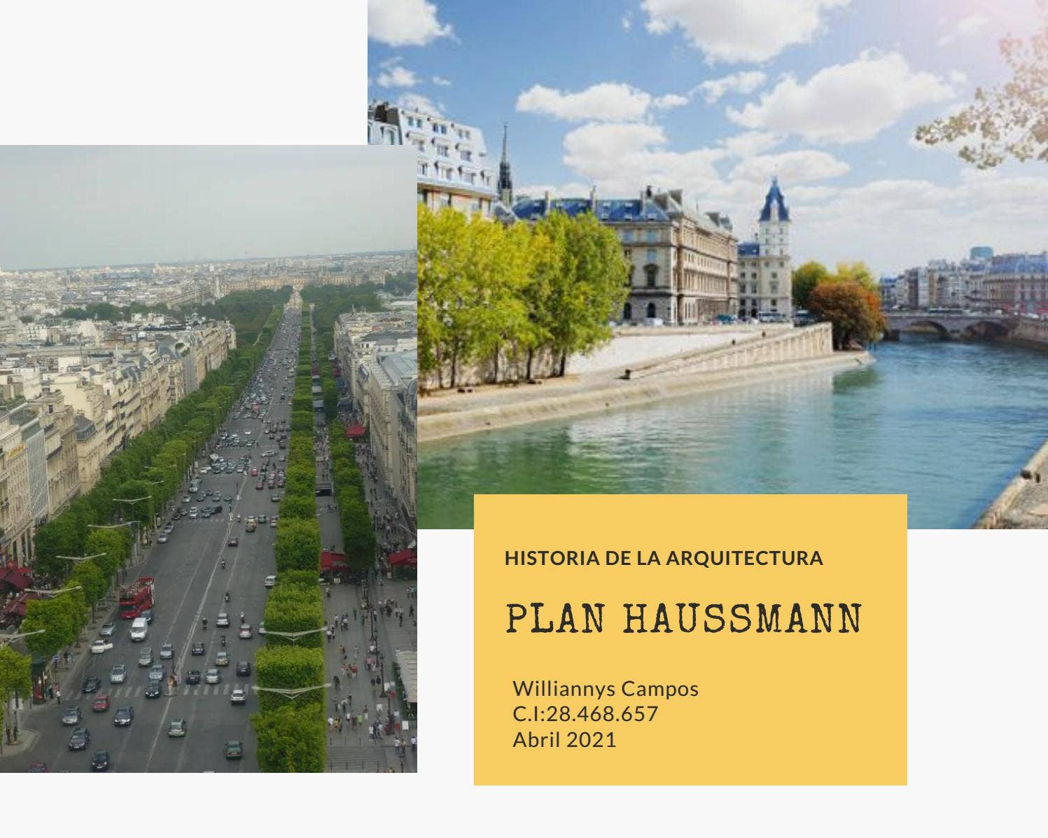 Plan haussmann by Williannys Campos - Issuu
