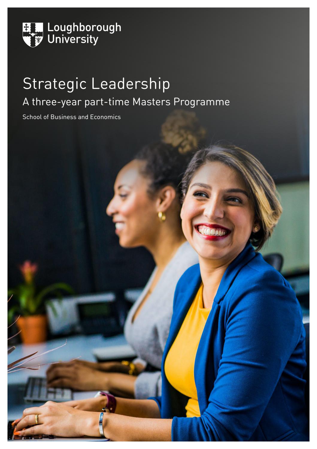 MSc Strategic Leadership Brochure by Loughborough University - Issuu