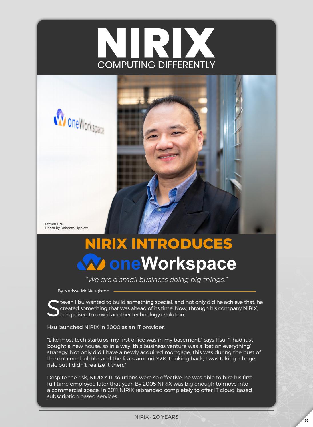 NIRIX - Celebrating 20 Years by Business in Edmonton Magazine - Issuu