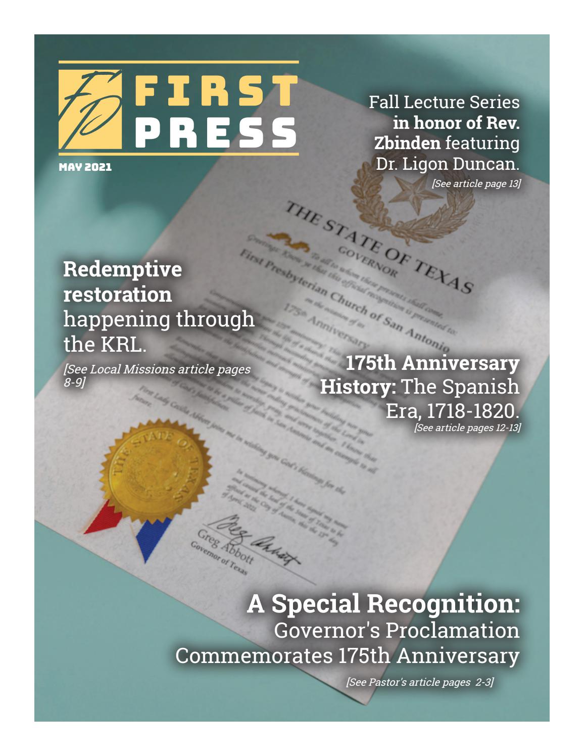 First Press Magazine May 2021 by FPC San Antonio - Issuu