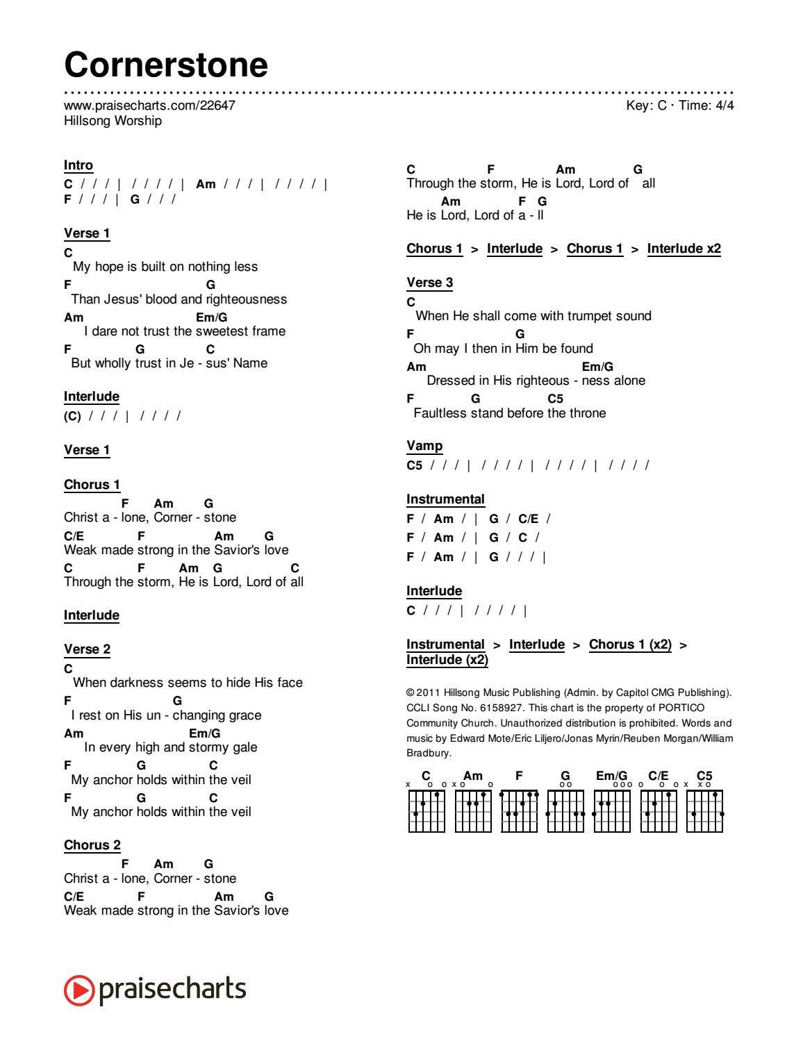 Cornerstone (Keys Chords) by PORTICO Canada - Issuu