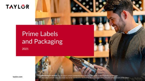 Taylor Prime Labels and Packaging by Taylor - Issuu