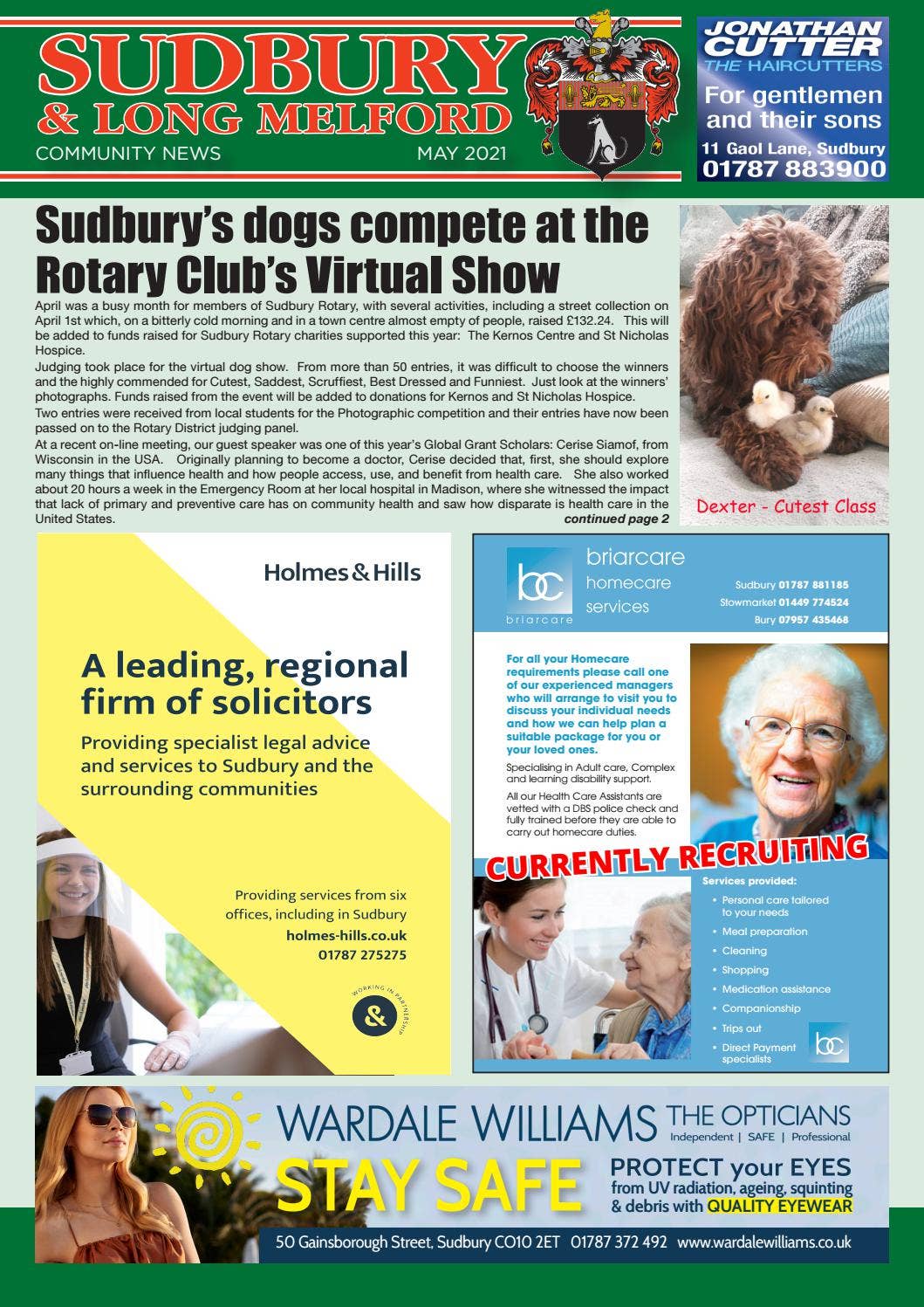 Sudbury & Long Melford Community News, May 2021 by Keith Avis Printers ...