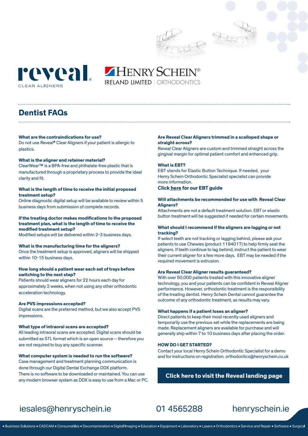 Reveal - Dentist FAQs from Henry Schein Ireland by HenryScheinIE - Issuu