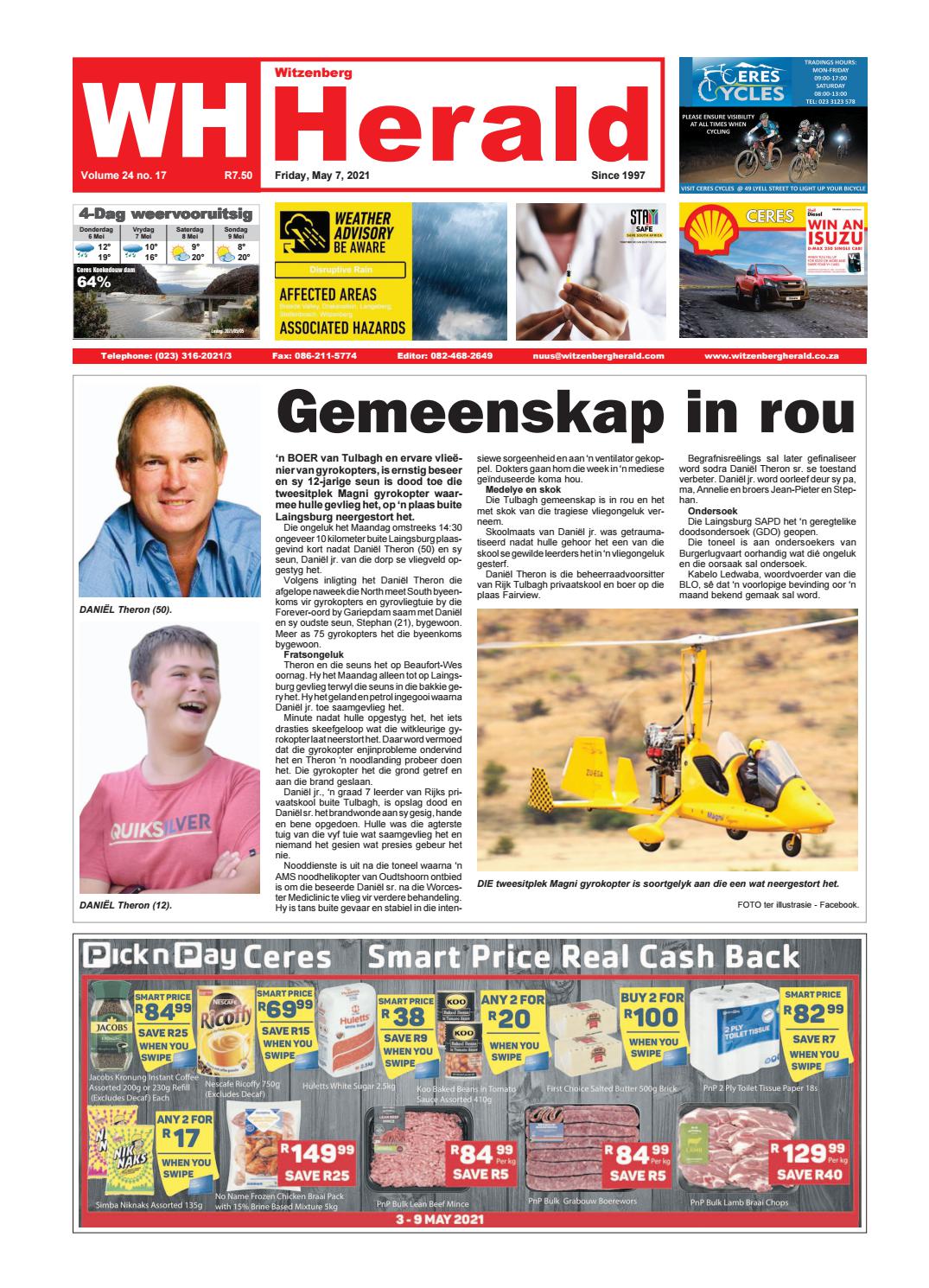 Witzenberg Herald Vol.24 no.17 (Online Weergawe) by Witzenberg Herald ...