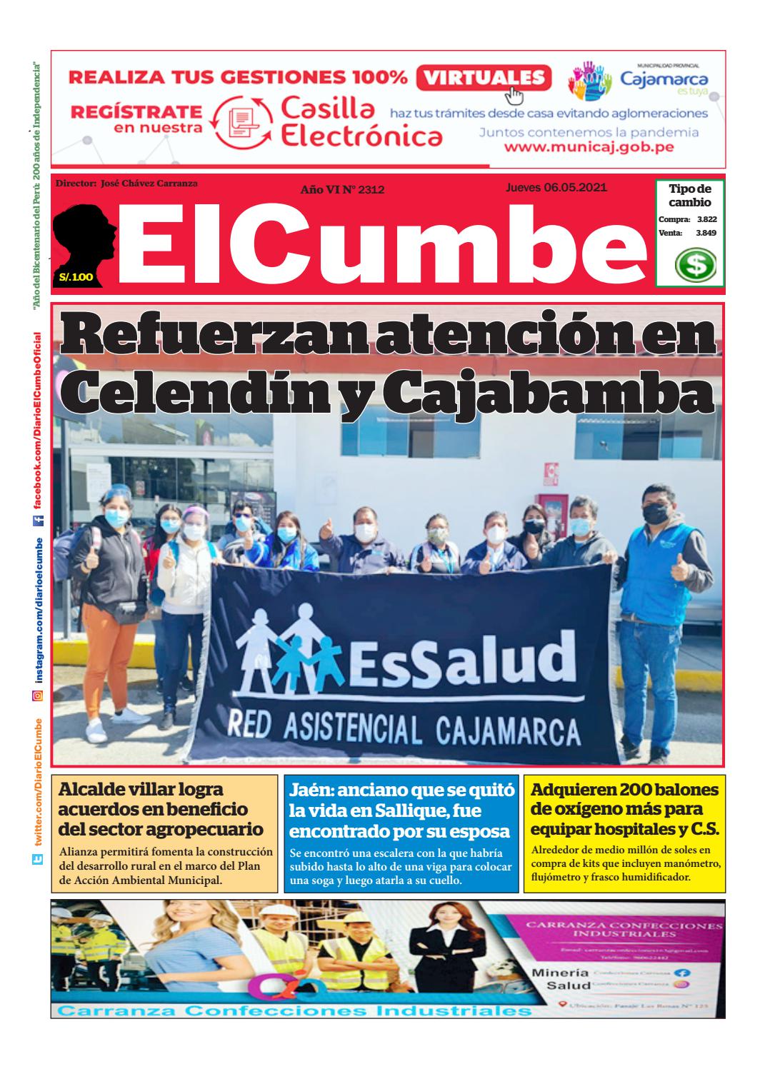 Diario El Cumbe 06 de mayo 2021 by Diario El Cumbe - Issuu