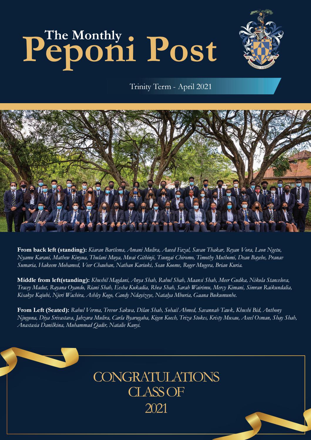 Peponi Post - April 2021 Edition by Peponi School - Issuu