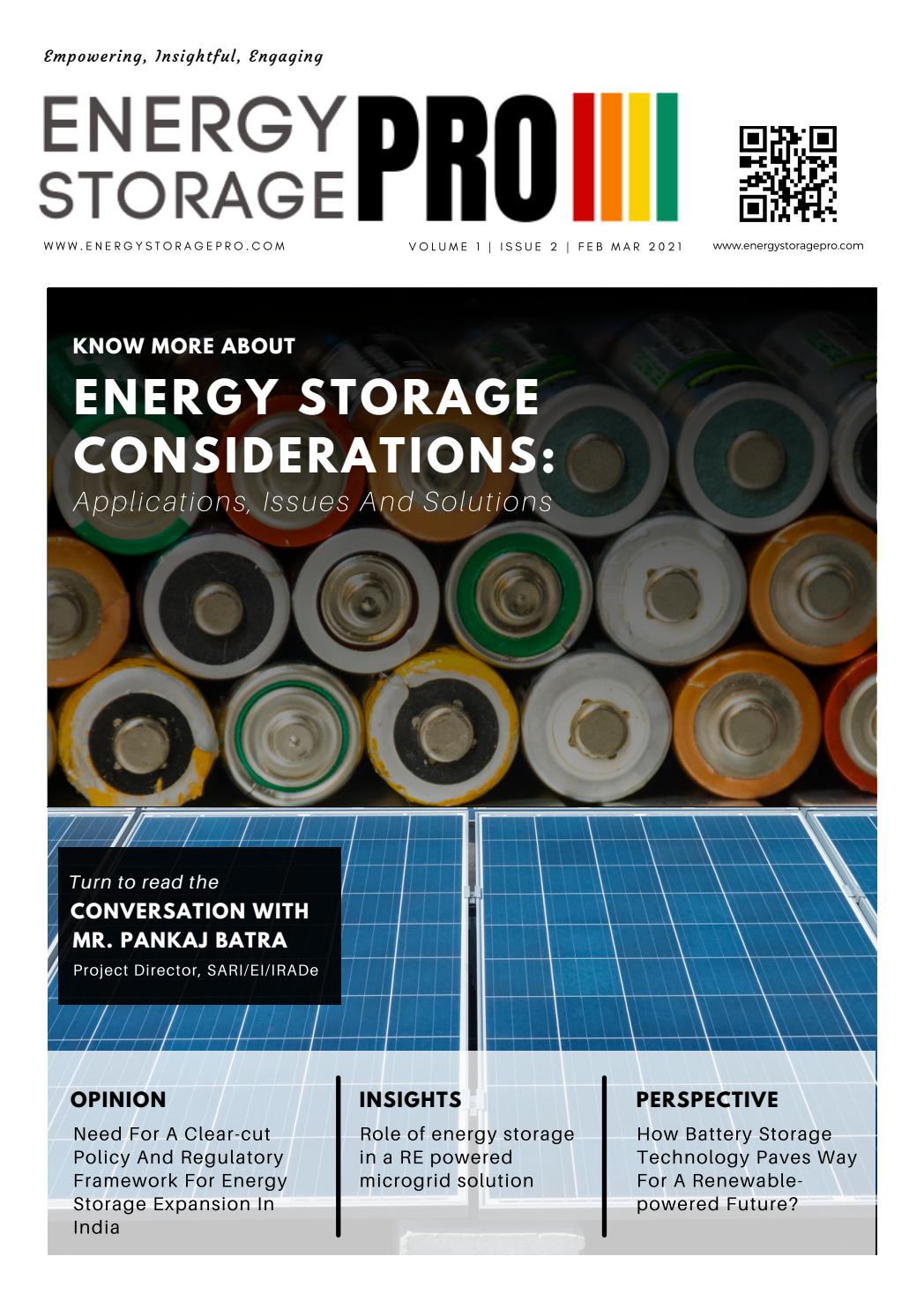 Energy Storage Pro Feb-Mar Issue 2021 by SolarQuarter - Issuu