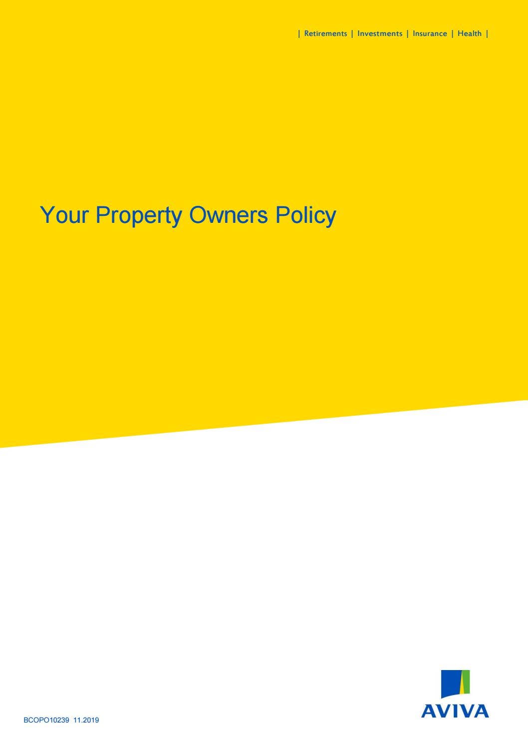 Aviva Flats Insurance Policy Wording by Residentsline - Issuu