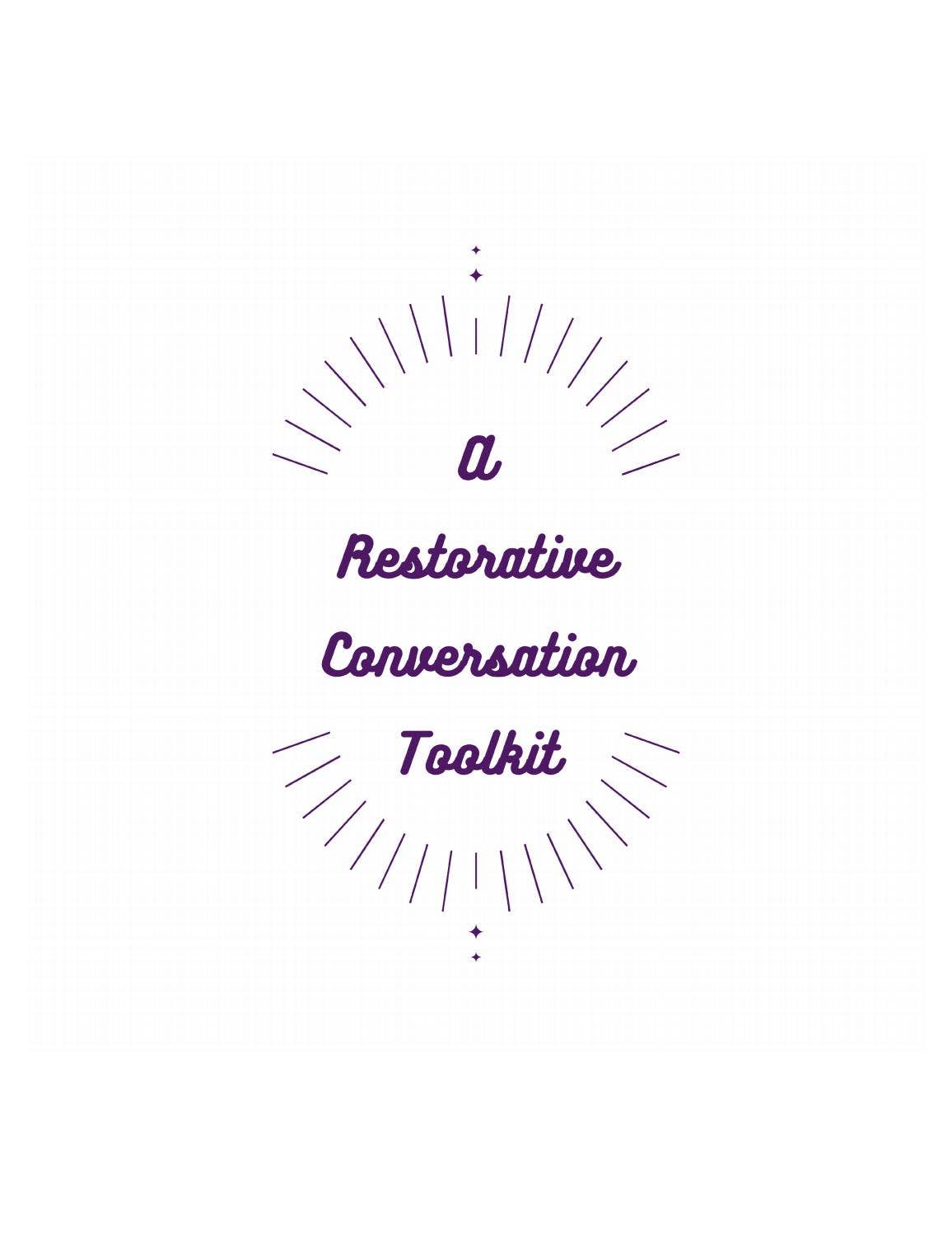 A Restorative Conversation Toolkit by Project Nia - Issuu