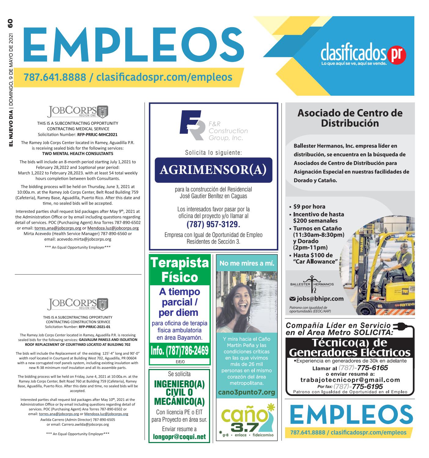 Empleos 05 09 2021 by ClasificadosPR.com - Issuu