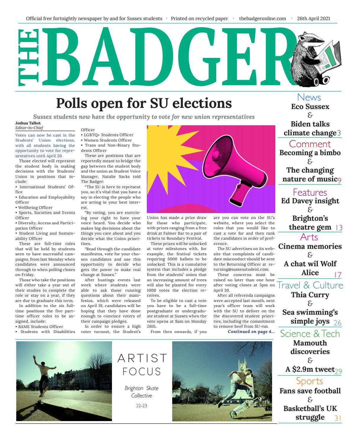 The Badger 12th Edition (26/04/2021) by The Badger - Issuu