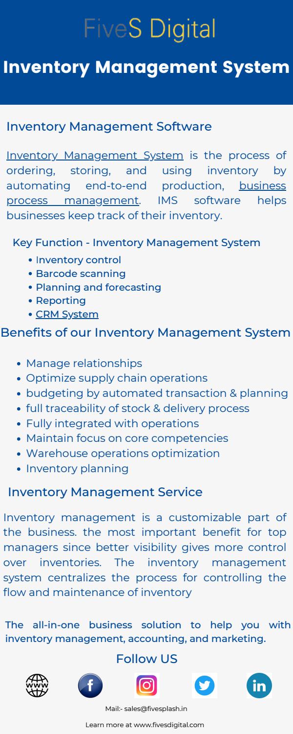 Inventory Management System - Fivesdigital by fivesplashdigital - Issuu