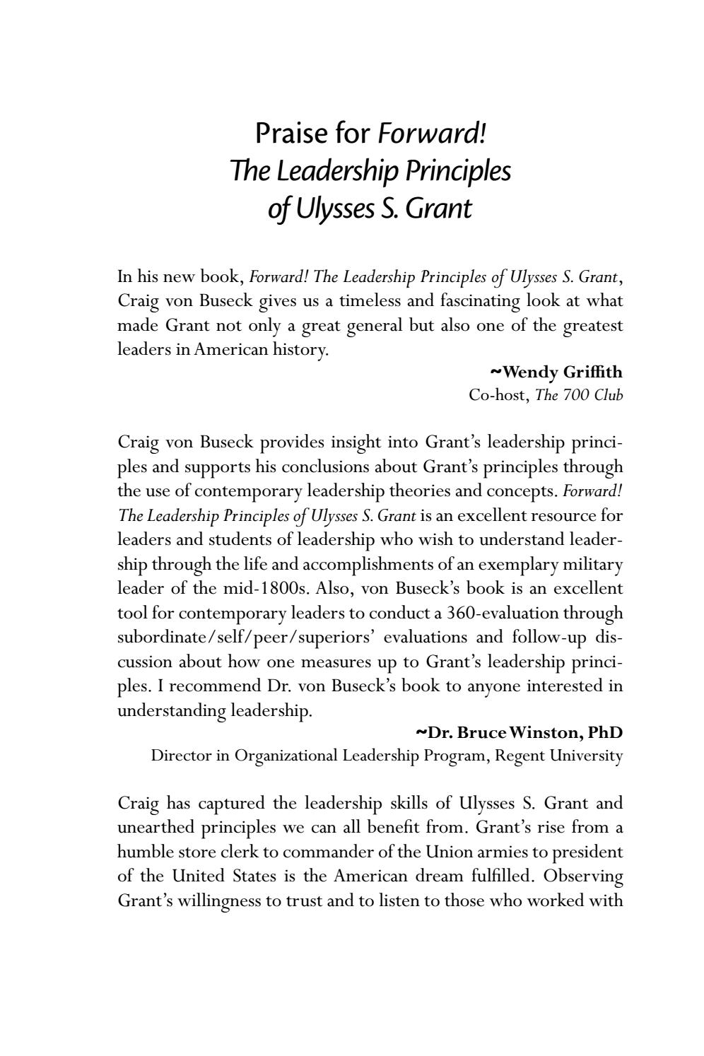 Forward! The Leadership Principles of Ulysses S. Grant by Iron Stream ...