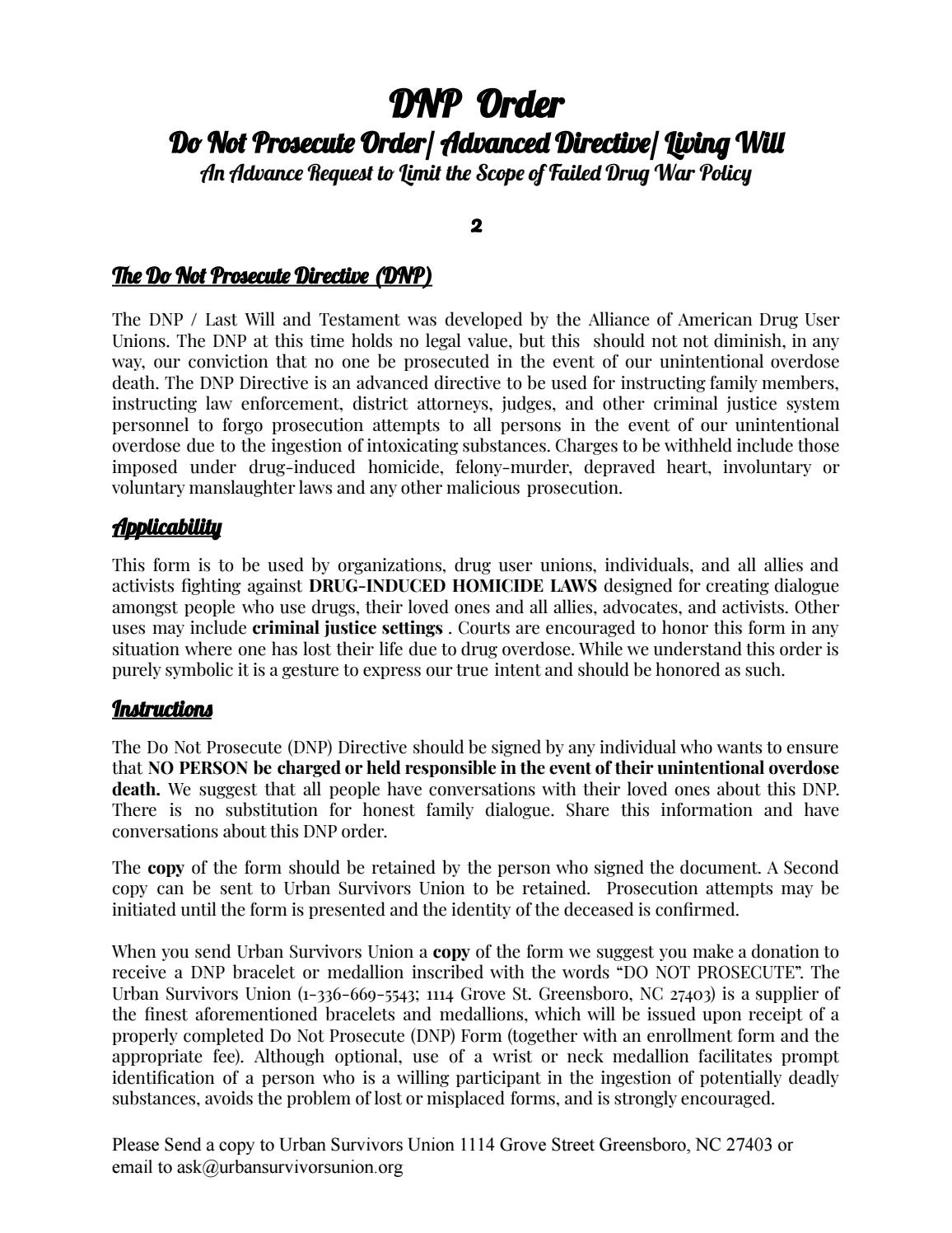 Do Not Prosecute Order by nextdistro - Issuu