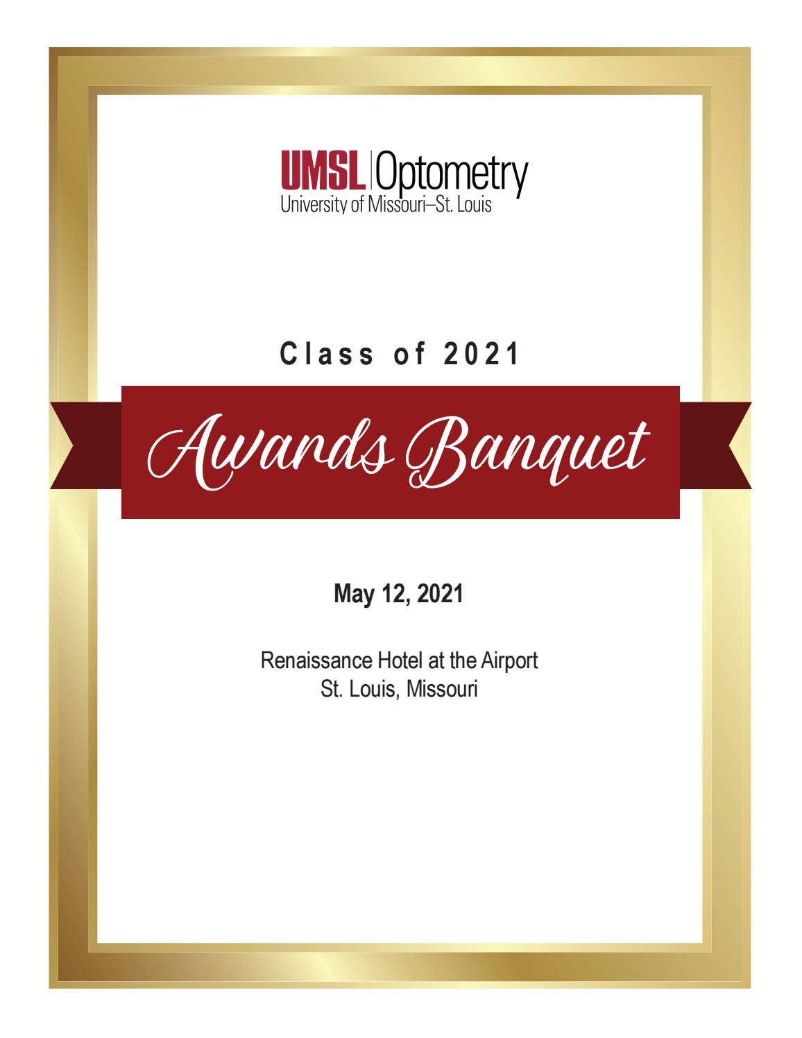 UMSL Optometry 2021 Awards Banquet by umsloptometry - Issuu