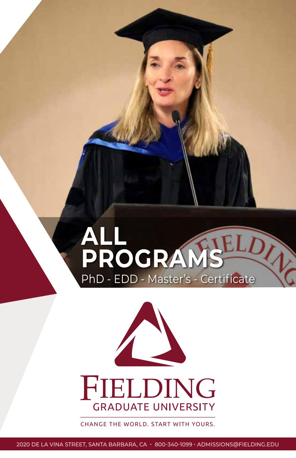 All Programs Bifold 2021 | Fielding Graduate University by Fielding ...