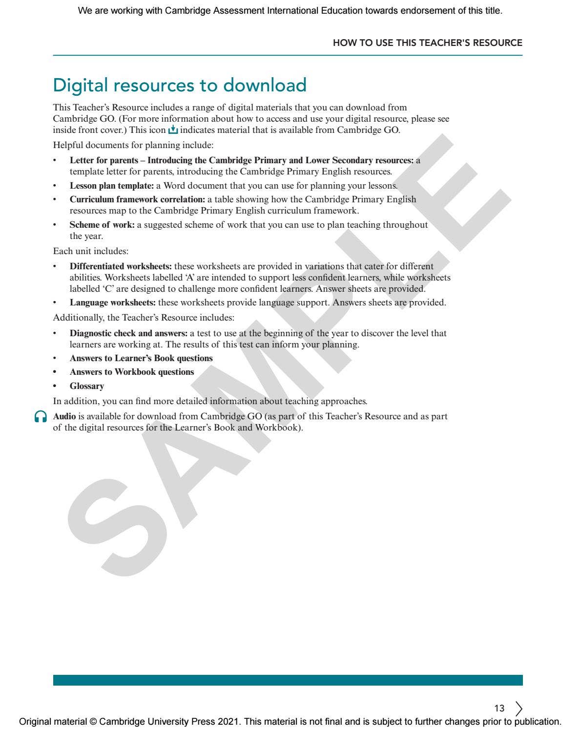 Cambridge Primary English Teacher's Resource 1 with Digital Access ...