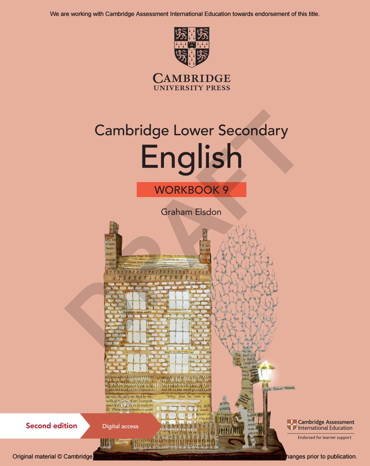 Cambridge Lower Secondary English Workbook 9 With Digital Access Sample