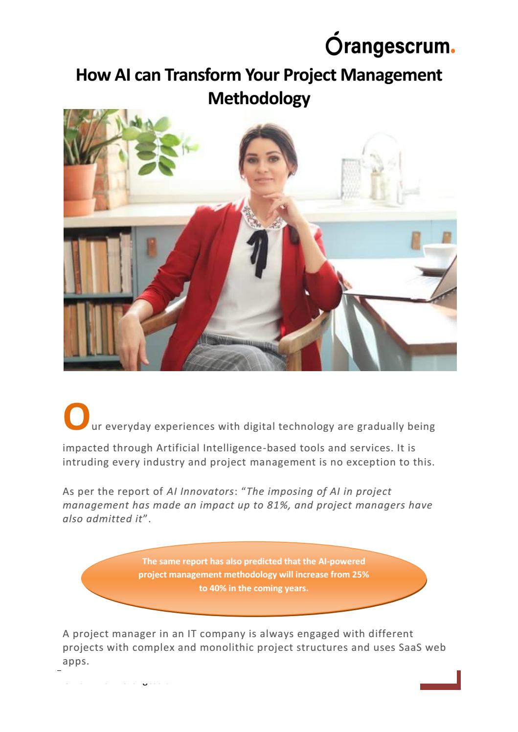 How AI can Transform Your Project Management Methodology by orangescrum ...