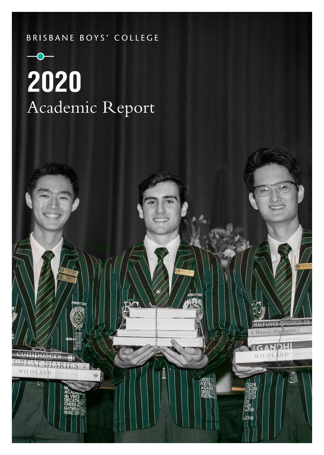 Brisbane Boys' College 2020 Academic Report by Brisbane Boys' College ...