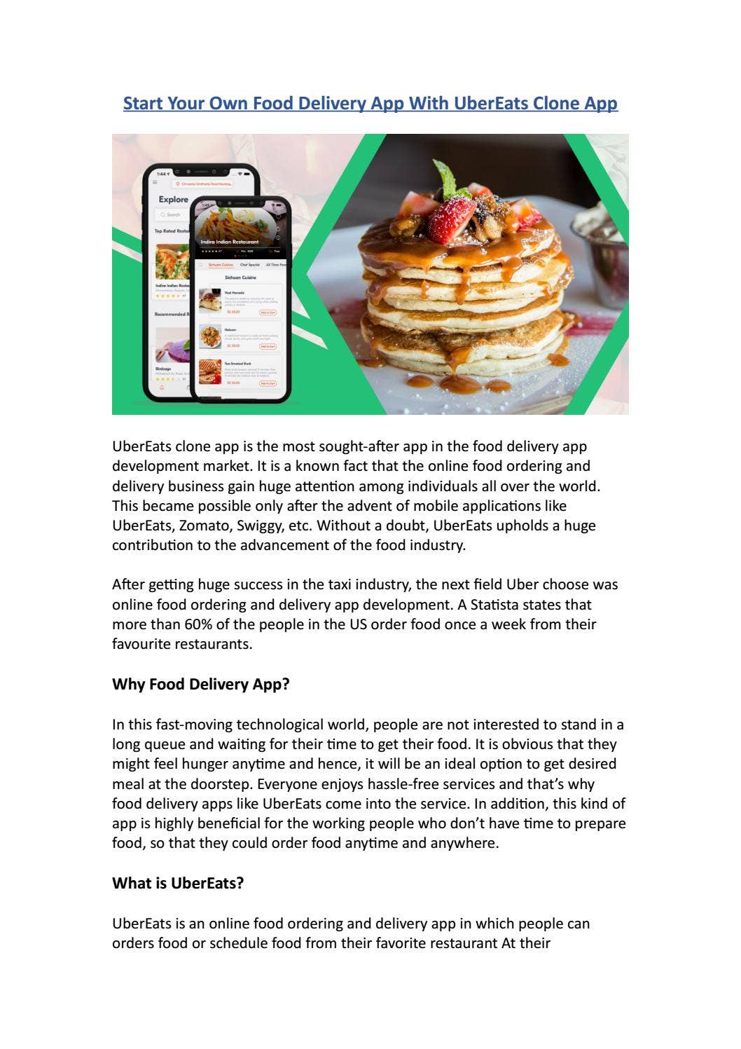 Start Your Own Food Delivery App With UberEats Clone App by PeppyOcean ...