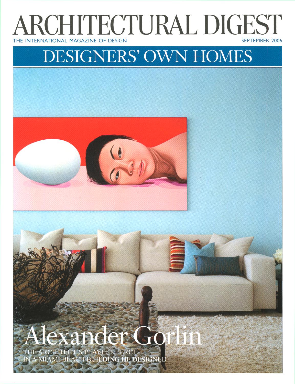 Alexander Gorlin, Architectural Digest, September 2009 by ...