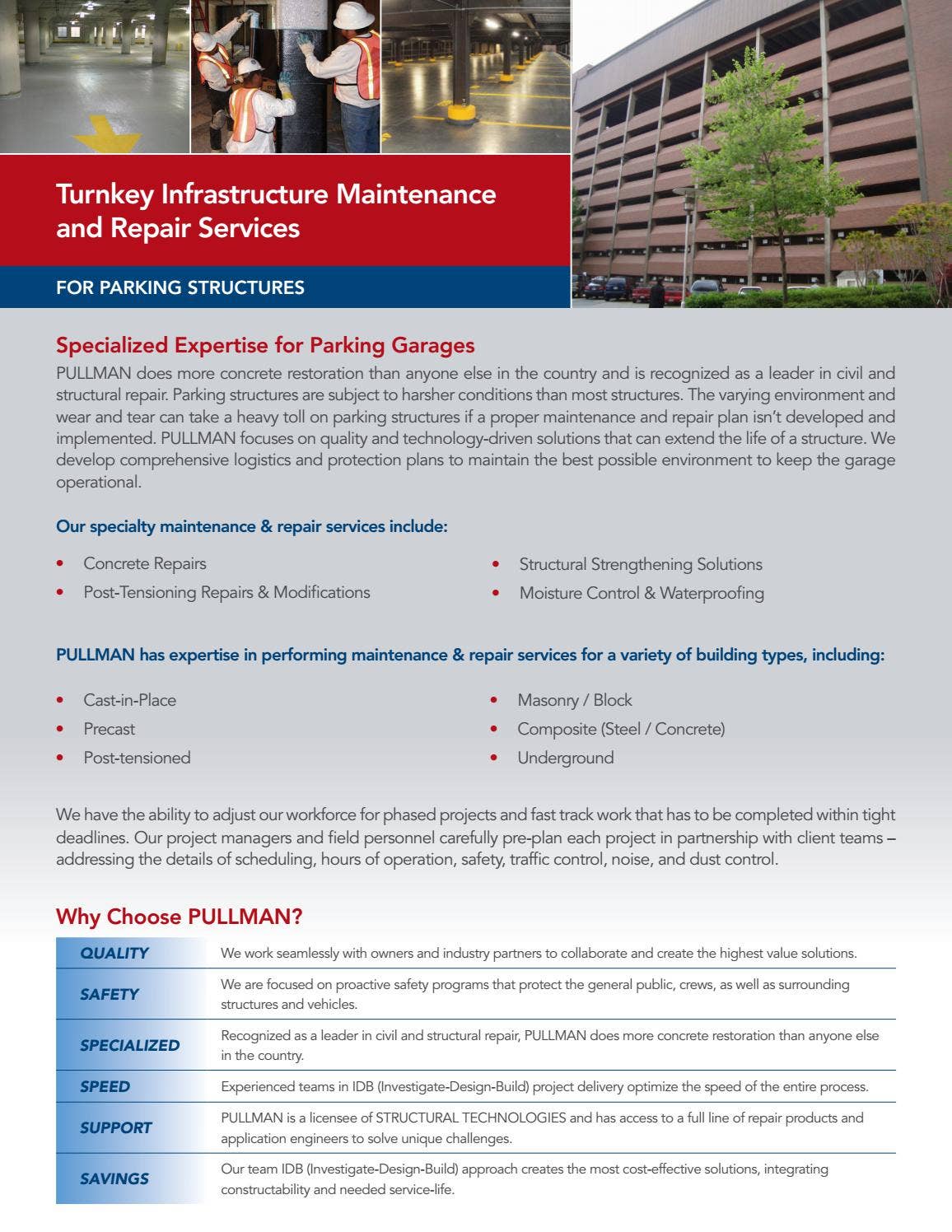 PULLMAN Parking Sell Sheet by Structural Group, Inc. - Issuu