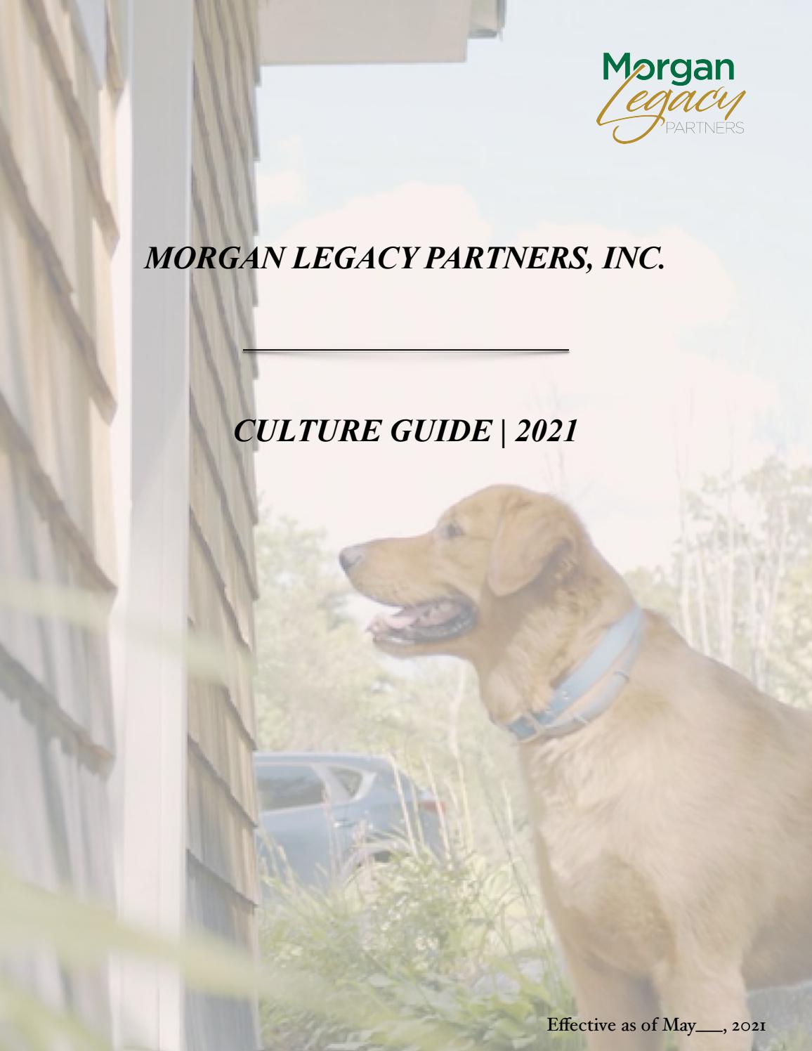Morgan Legacy Partners, Inc. | Culture Guide | 2021 by Karen Butz Webb ...