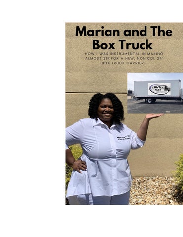 Marian and The Box Truck by Marian E King - Issuu