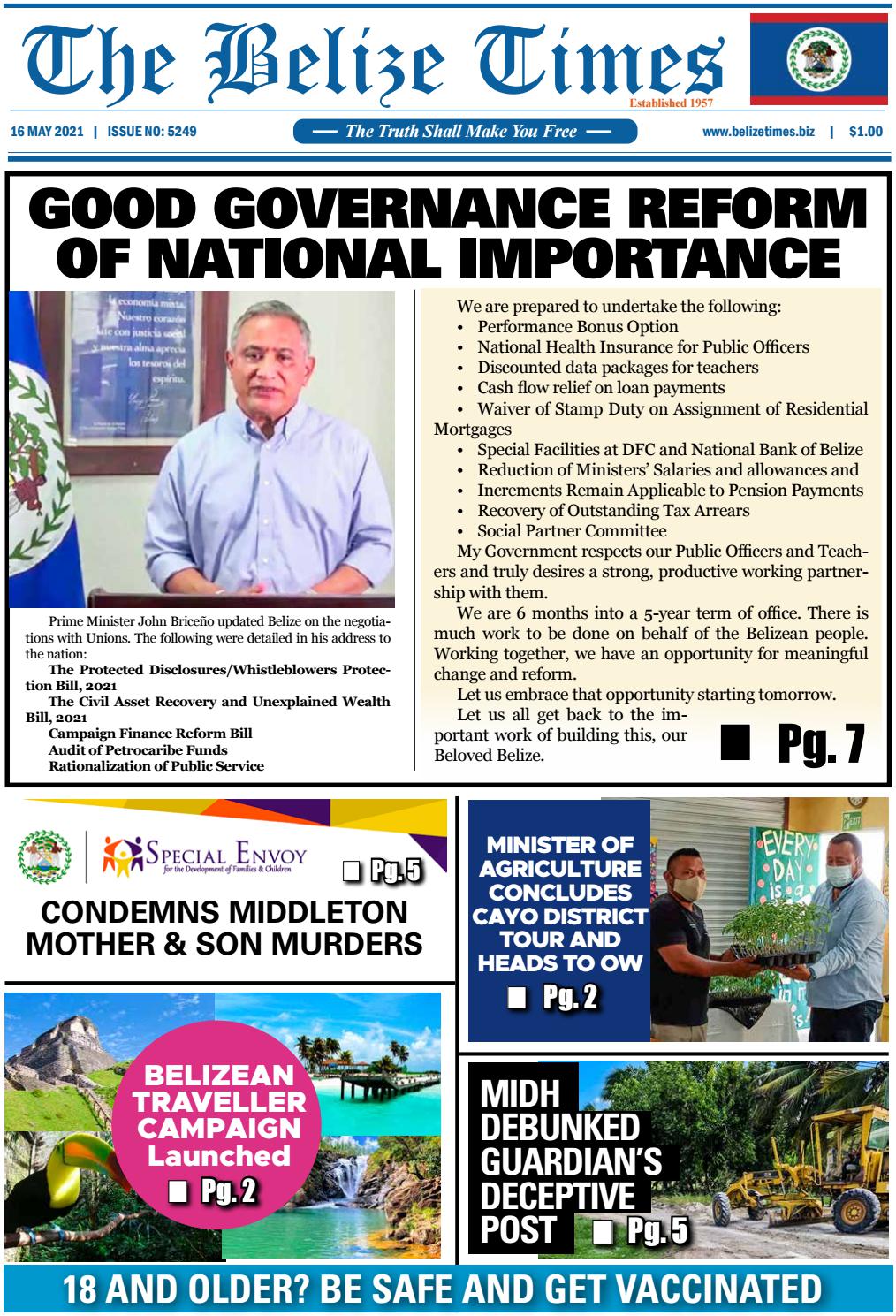 Belize Times May 16, 2021 by Belize Times Press - Issuu