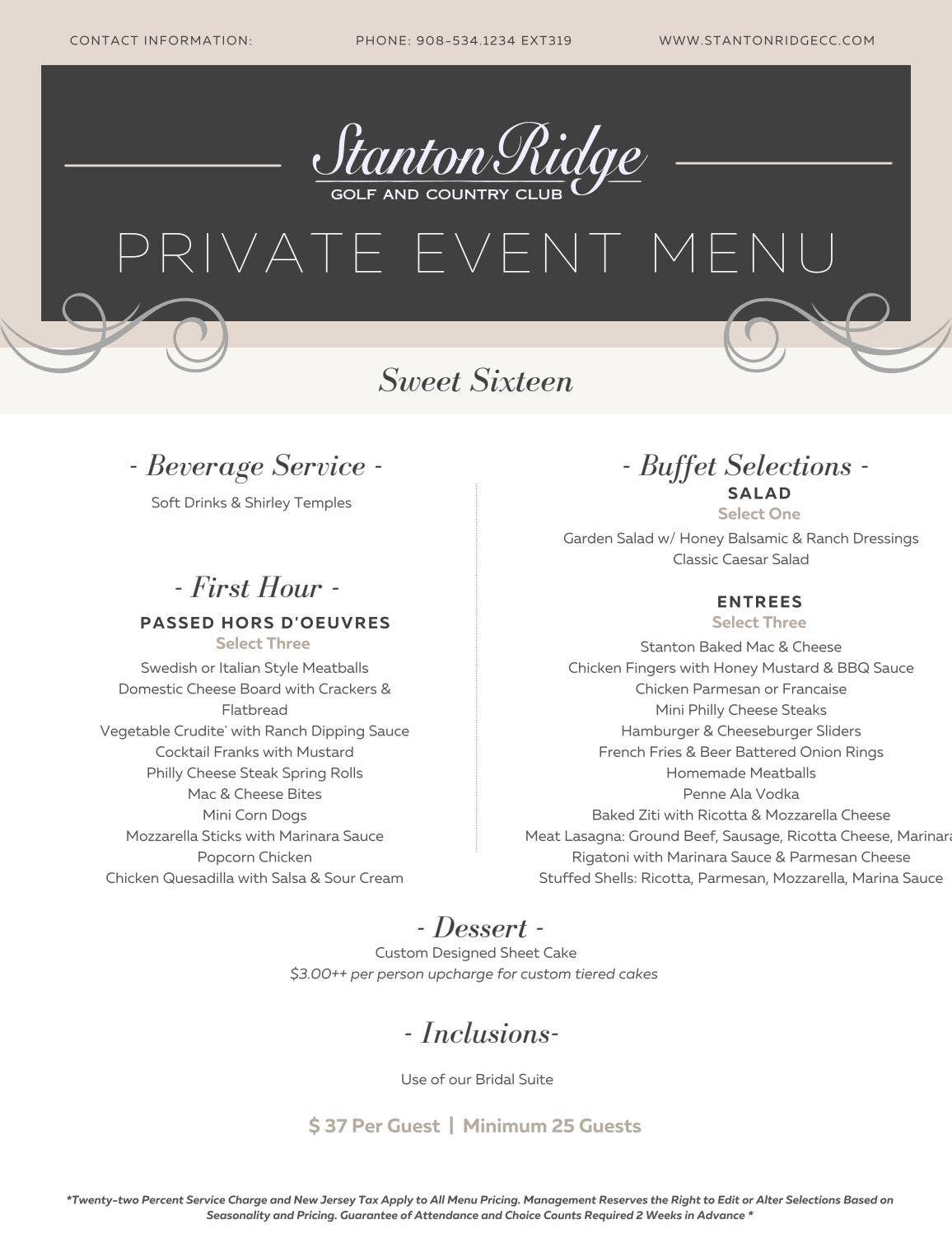 Stanton Ridge Sweet Sixteen Menu by Heritage Golf Group - Issuu