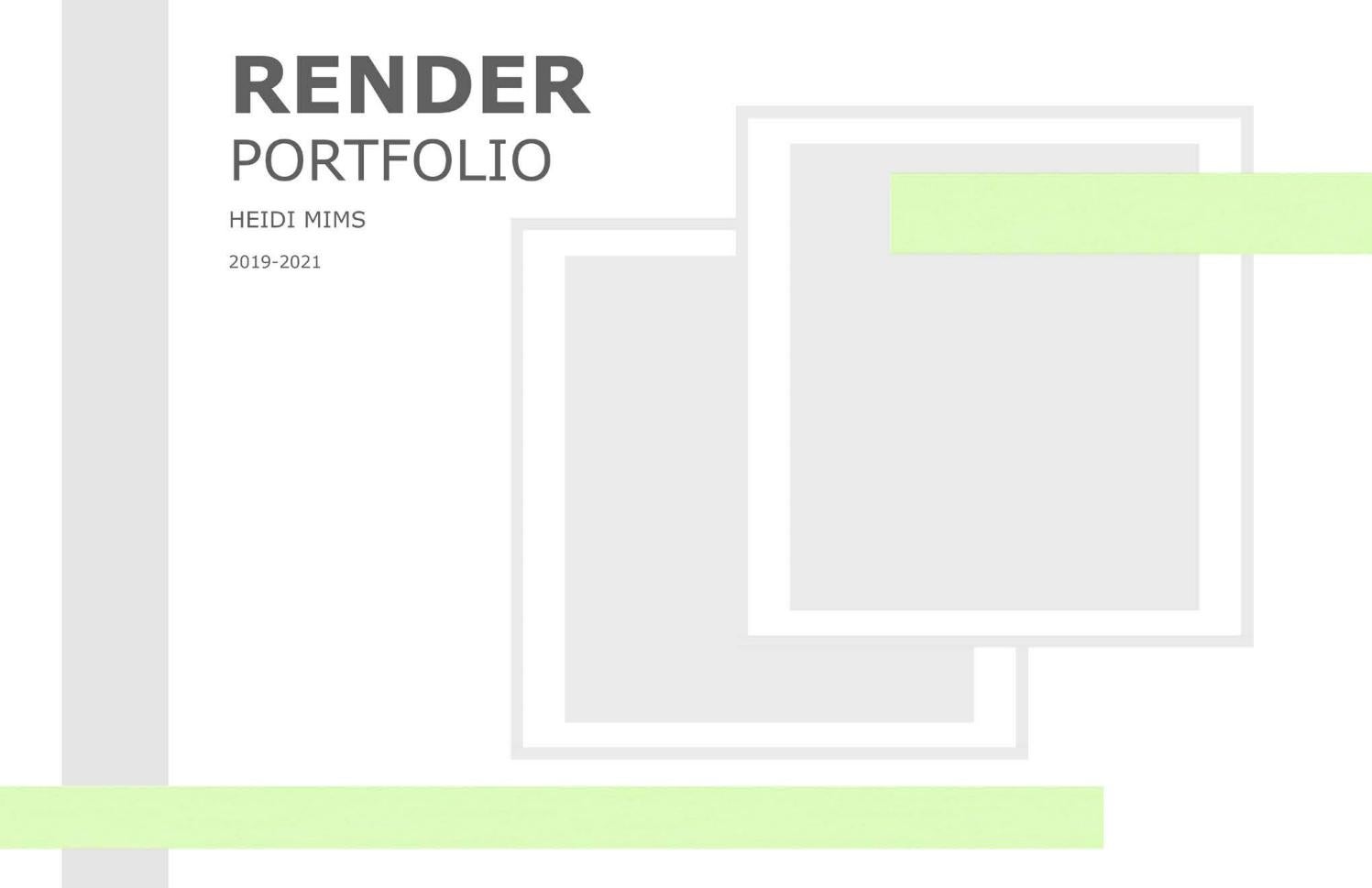 Render Portfolio by heidimims - Issuu