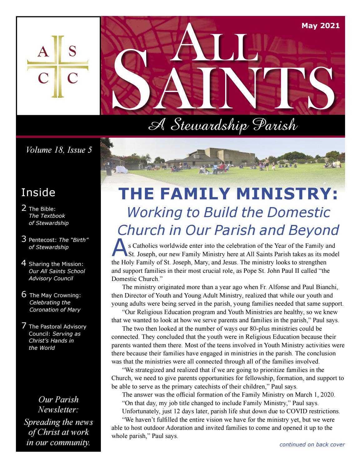 All Saints Catholic Church Newsletter — May 2021 by Catholic ...