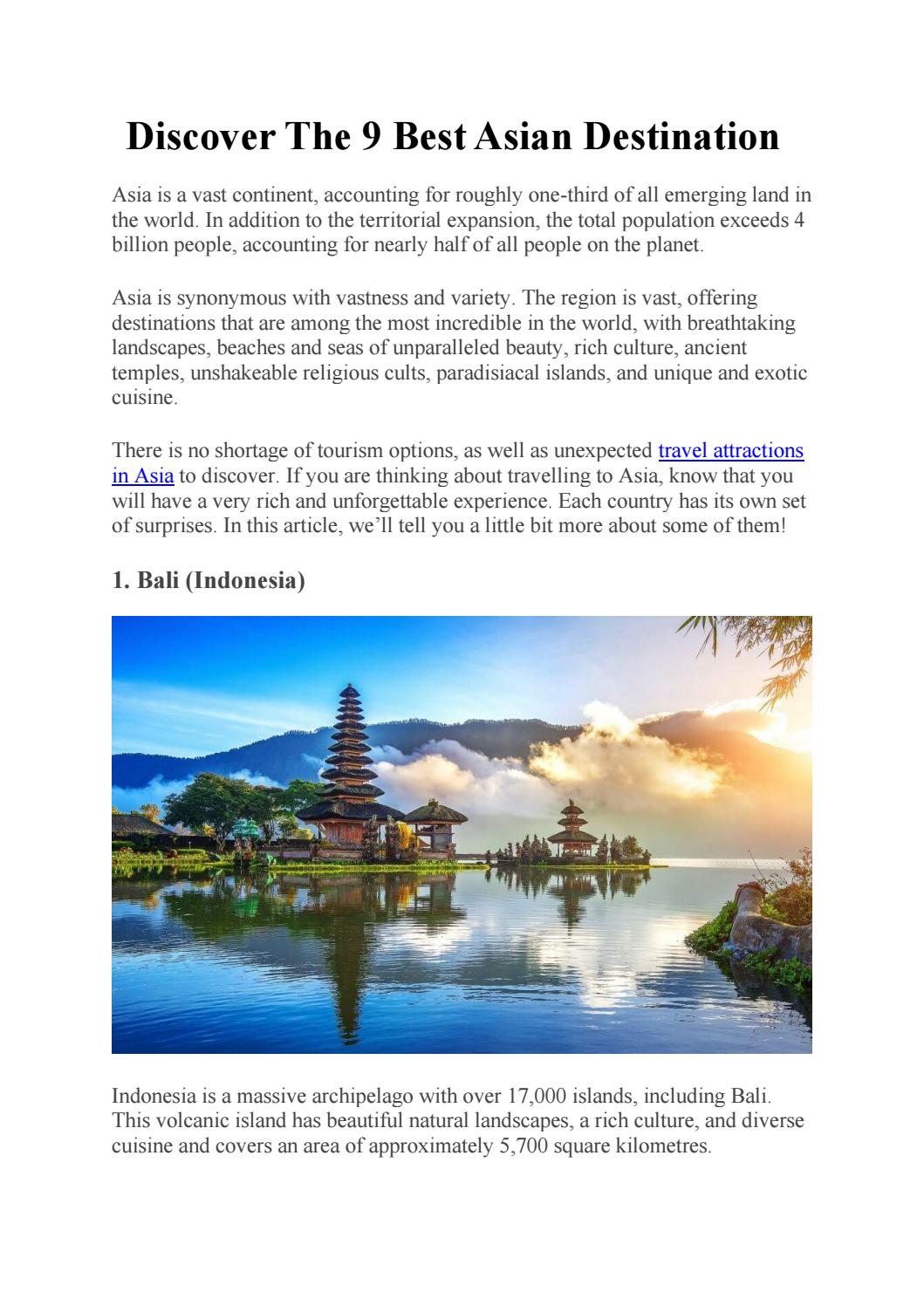 Discover The 9 Best Asian Destination by John Gentry - Issuu