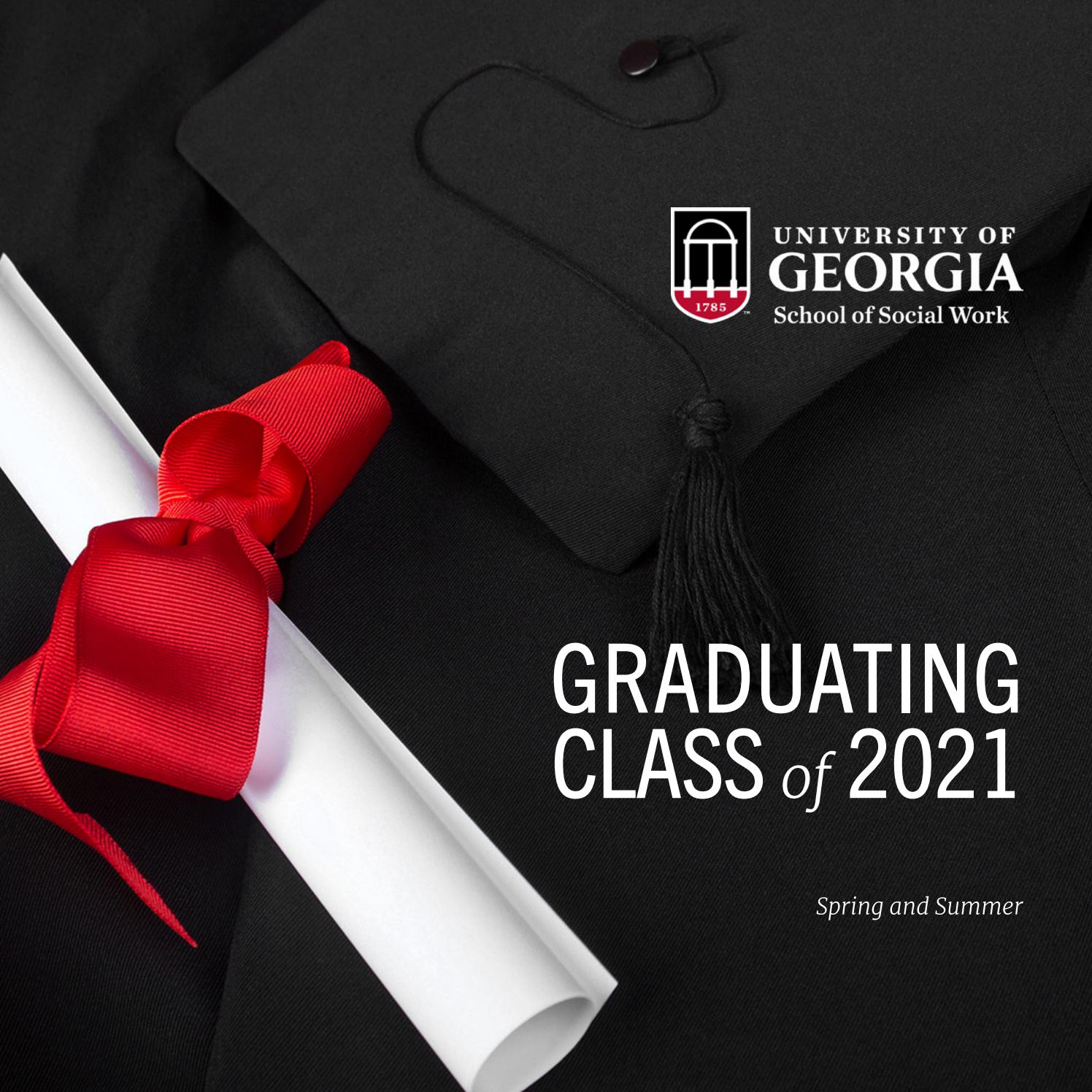 UGA School of Social Work Spring/Summer 2021 Graduation Program by ...