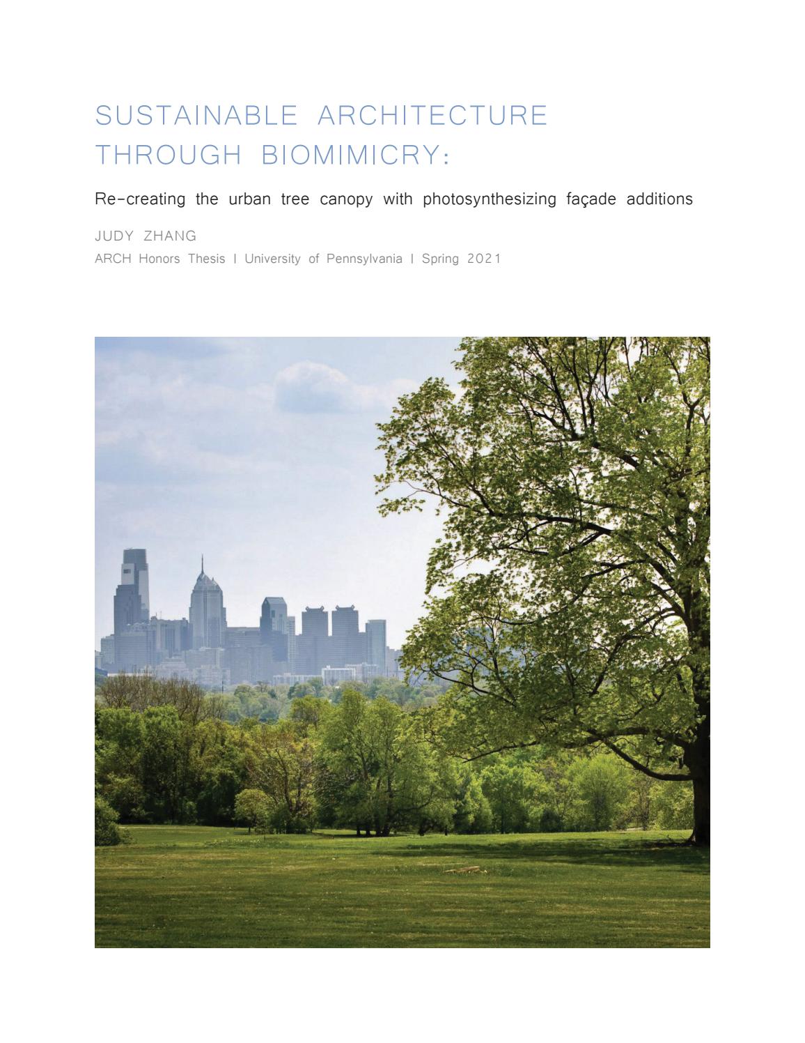 Thesis: Sustainable Architecture Through Biomimicry by judzhang - Issuu