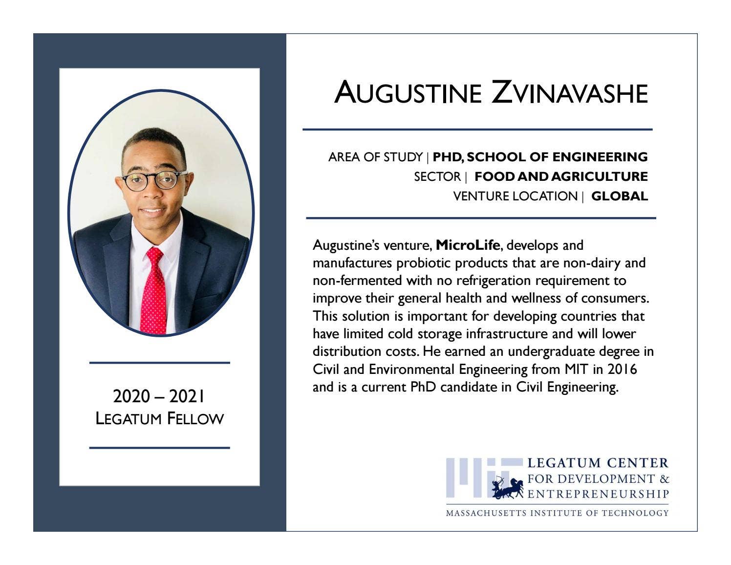 2020-2021 Legatum Fellows: Food by Legatum Center for Development and ...