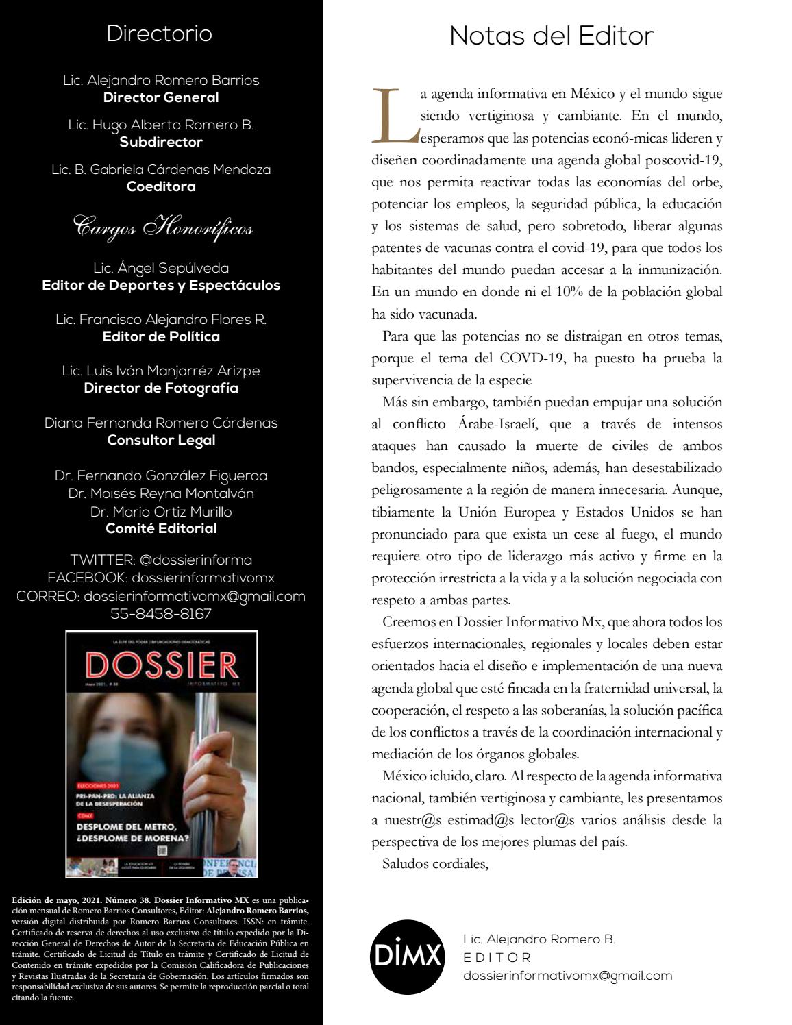 DOSSIER INFORMATIVO # 38 by Dossier Informativo MX - Issuu
