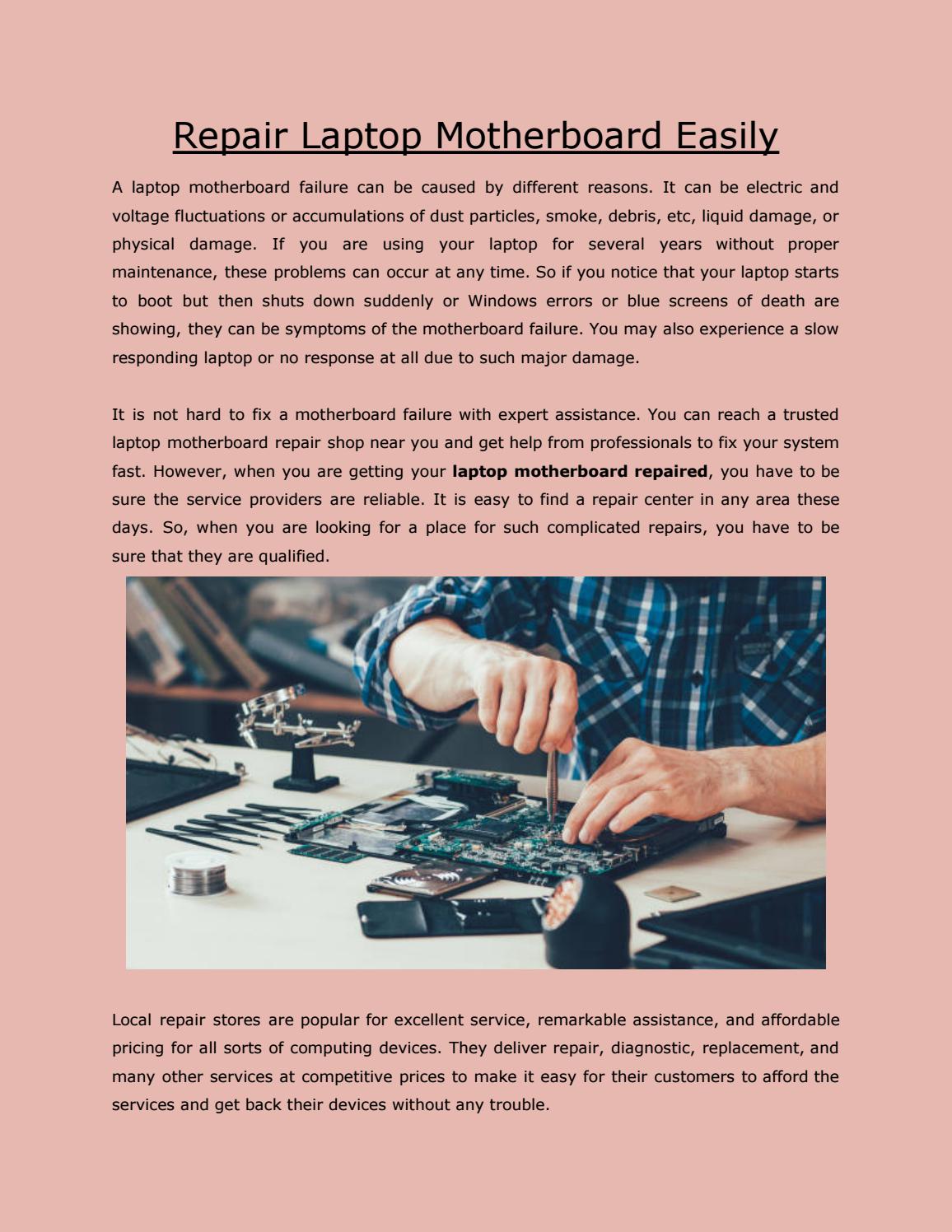 Repair Laptop Motherboard Easily by Maxwell Brant - Issuu