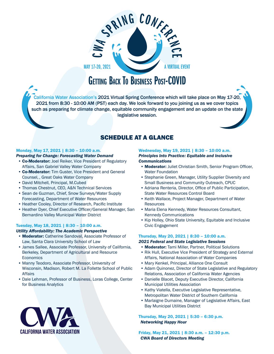 2021 Virtual Spring Conference Agenda by SMA Launch - Issuu