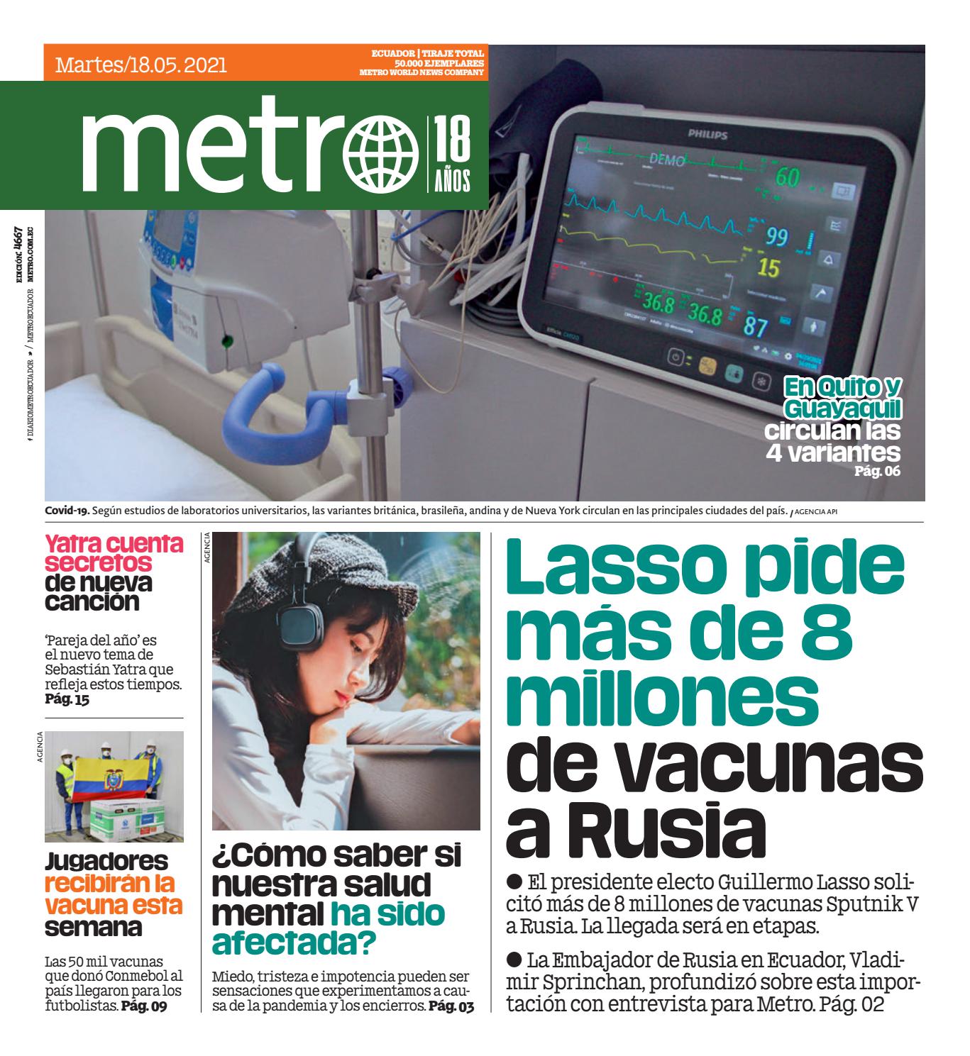 Diario Metro, edición 18 de mayo del 2021 by Diario Metro - Issuu
