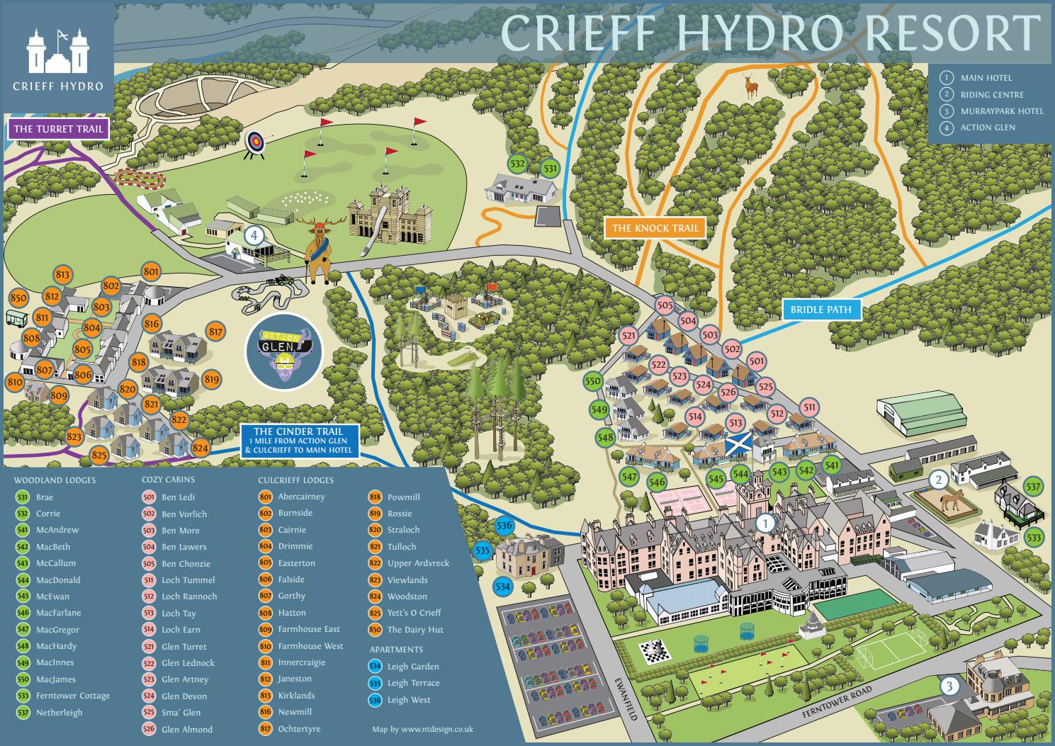 Crieff Hydo Resort Self-catering Map 2021 by Crieff Hydro - Issuu