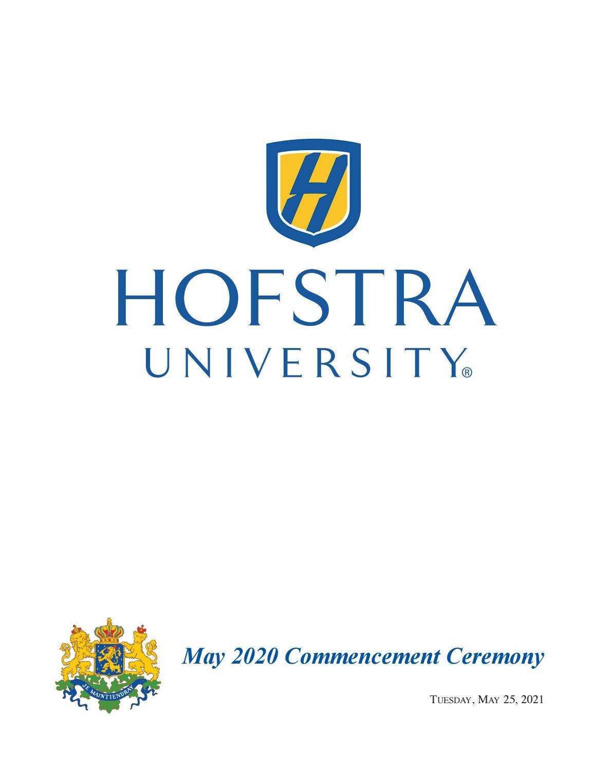 2020 Commencement Program - Updated - Hofstra University by Hofstra ...