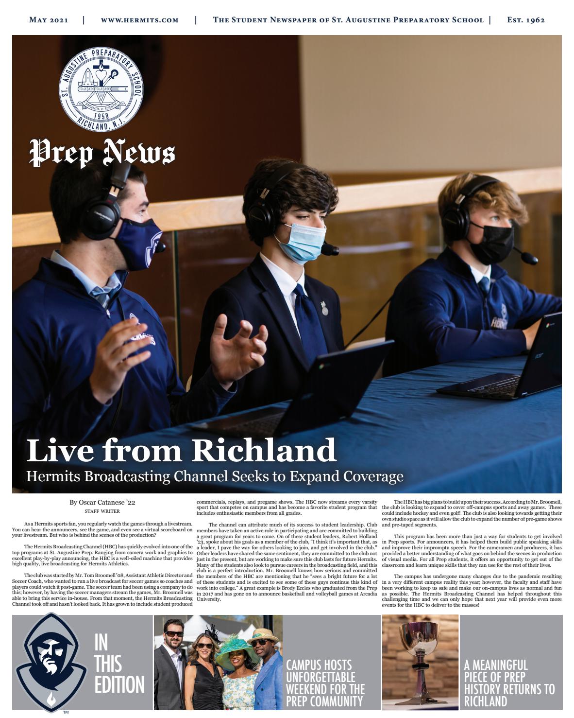 Prep News - May 2021 by St. Augustine Preparatory School - Issuu