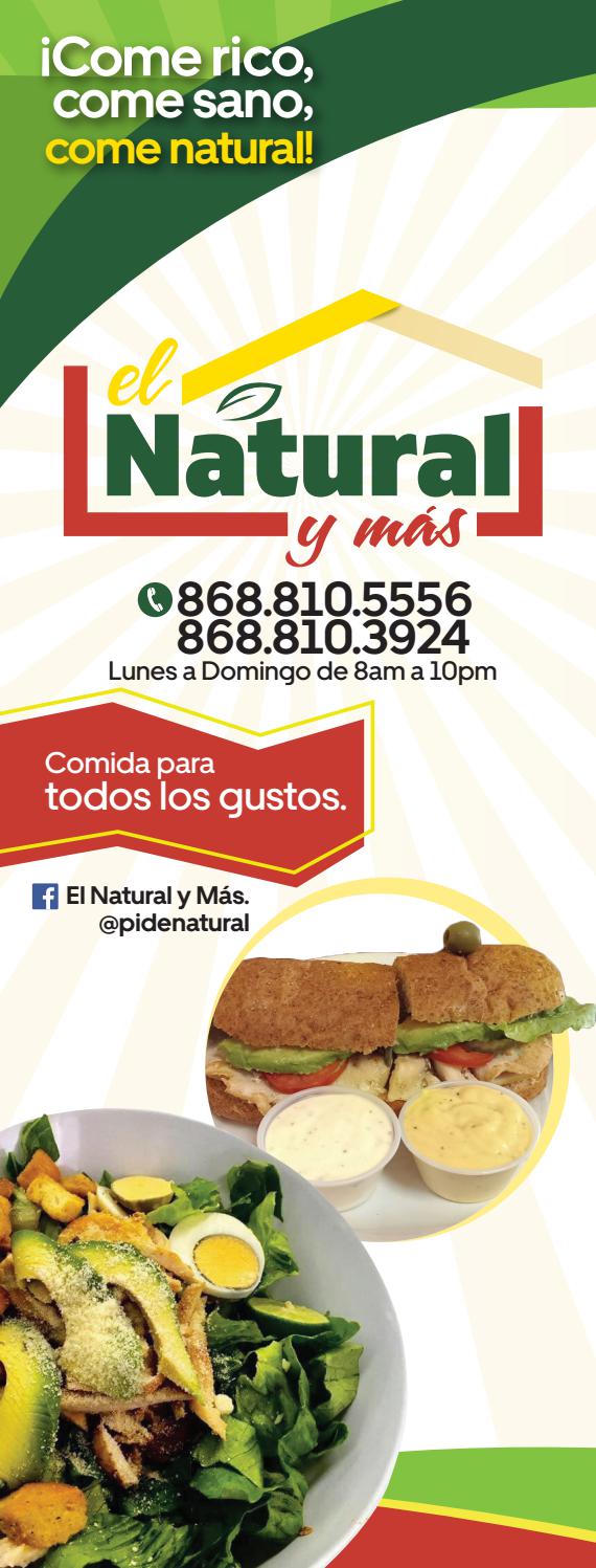 Menu El Natural y Más Constituyentes by Syann Publicidad e Impresiones ...