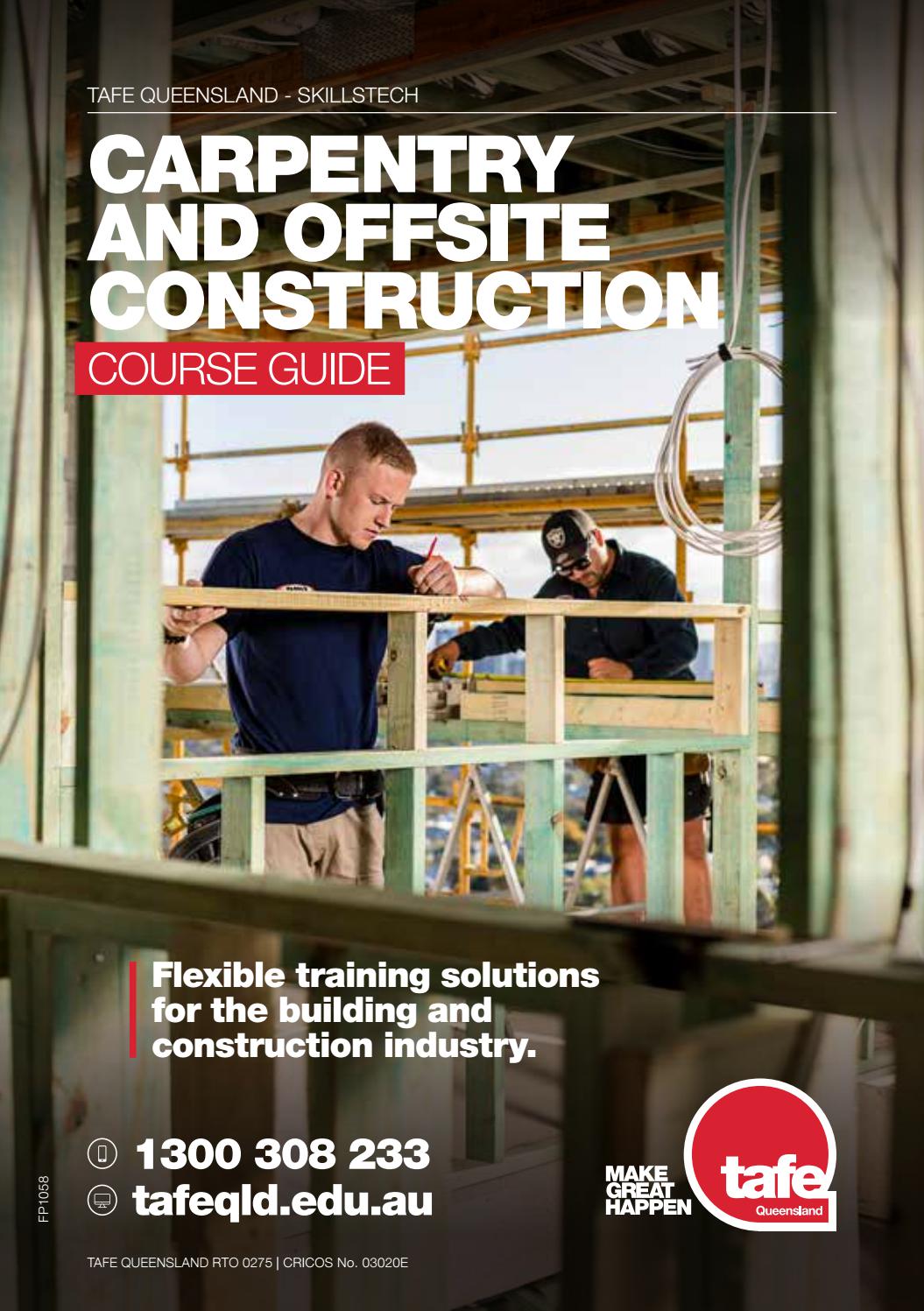 Carpentry and Offsite Construction Course Guide by TAFE Queensland - Issuu
