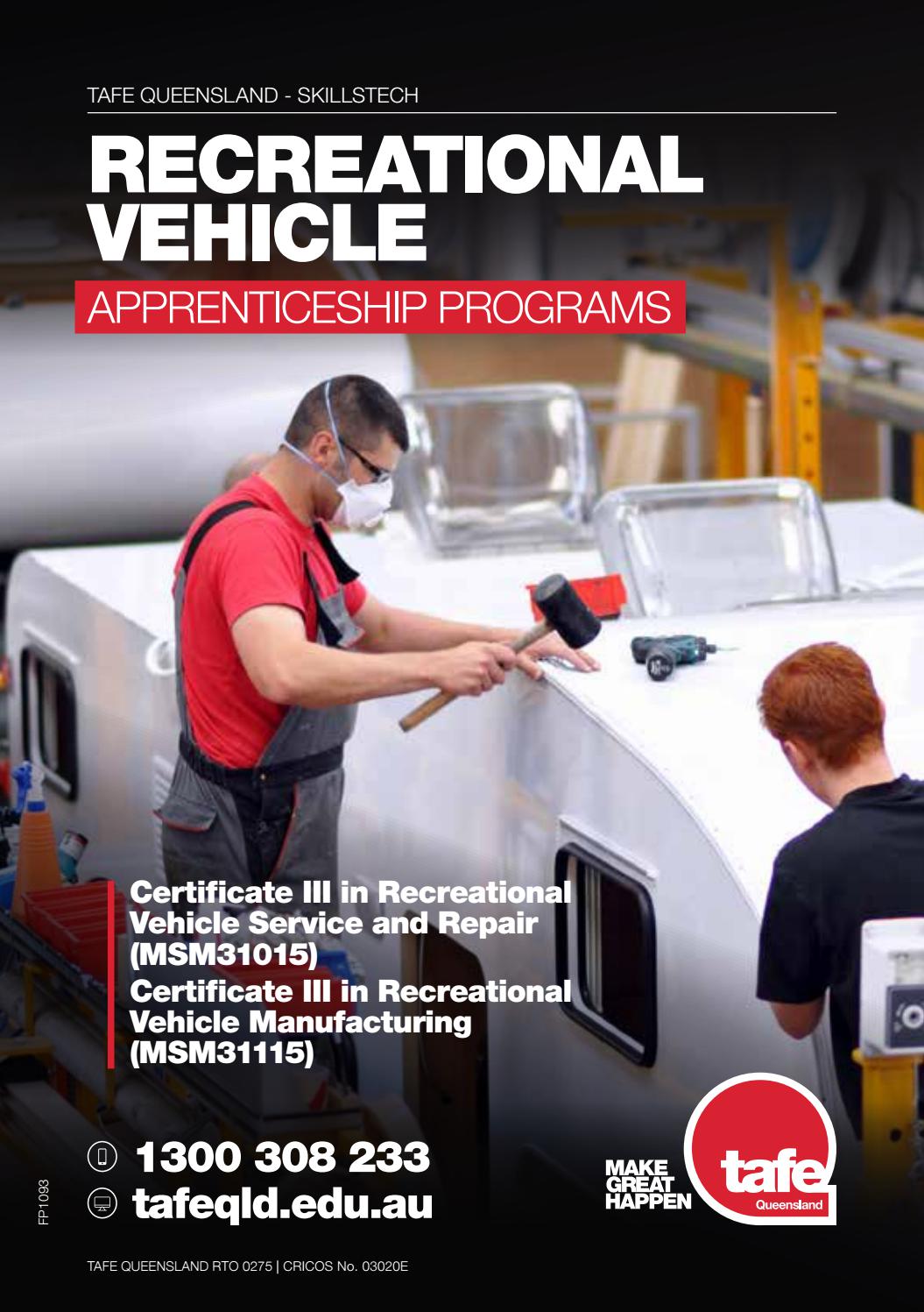 Recreational Vehicle Apprenticeship Programs by TAFE Queensland - Issuu
